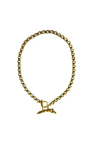 SCCOLLECTION Roxy Leopard Pendant Necklace - Gold