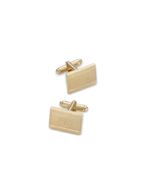 PAUL FREDRICK Engravable Cufflinks - Gold