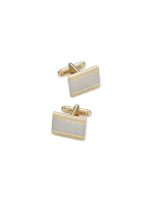 PAUL FREDRICK Engravable Cufflinks Gold/silver
