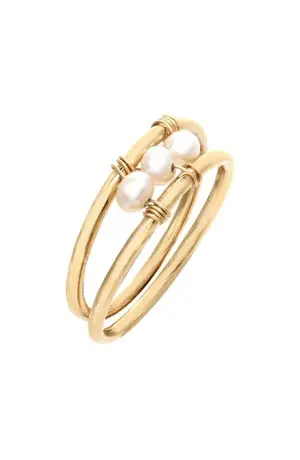 KOZAKH Elana Cultured Pearl Ring - Gold