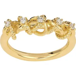 ATHRA LUXE Cubic Zirconia Link Ring