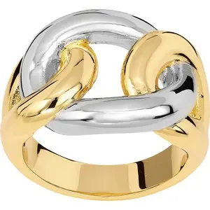 ATHRA LUXE Sculpted Link Ring - Silver