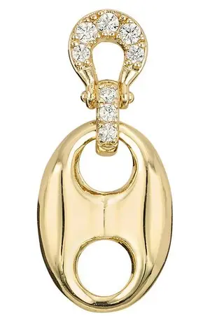 ATHRA LUXE Pavé Horsebit Drop Earrings
