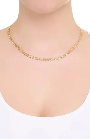 ATHRA LUXE Diamond Cut Link Chain Necklace