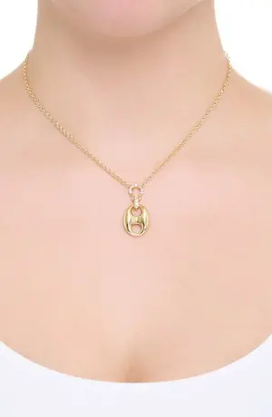 ATHRA LUXE Pavé Horsebit Necklace