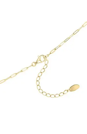 ATHRA LUXE Pavé Interlock Necklace - Gold