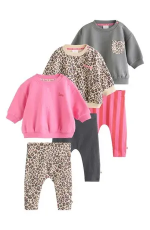 NEXT 6-pack Assorted Sweatshirts & Leggings Set