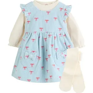 NEXT Bow Corduroy Pinafore Dress Set