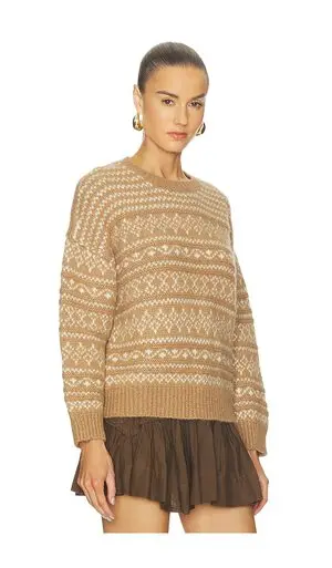 Naadam Luxe Lofty Alpaca Fair Isle Crewneck