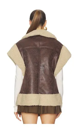 Line & Dot Ace Faux Shearling Vest
