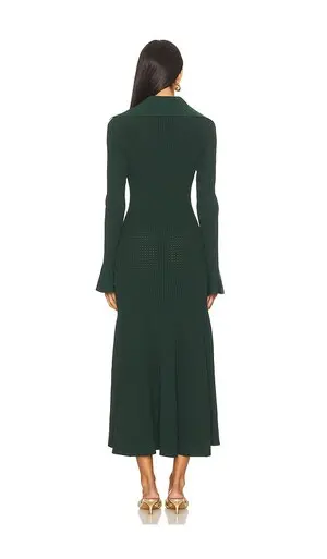 SELF-PORTRAIT Keyhole Knit Midi Dress