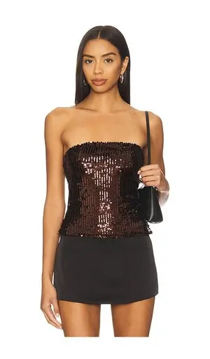 RUNAWAY THE LABEL Anette Strapless Sequin Bustier