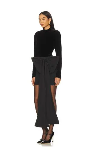 ROTATE BY BIRGER CHRISTENSEN Velvet Bow Mini Dress