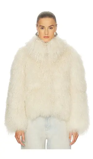 LAMARQUE Bianca Fur Jacket - Bone