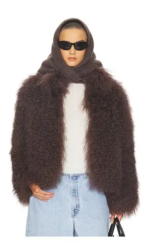 LAMARQUE Bianca Fur Jacket - Brown