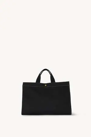 THE ROW Sisal Shopper In Cotton - Black