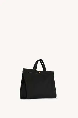 THE ROW Sisal Shopper In Cotton - Black
