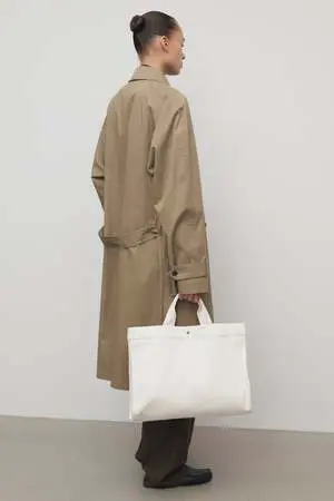 THE ROW Sisal Shopper In Cotton - Optical White