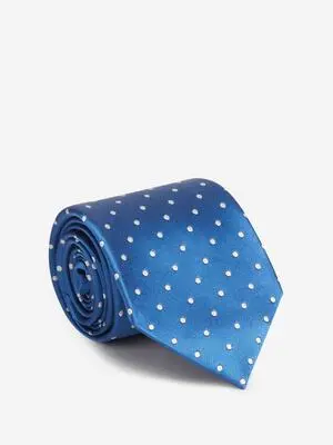 TOM FORD Silk Polka Dot Neck Tie Blue