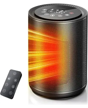COWSAR Small Electric Space Heater With Thermostat & Remote - No Color