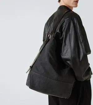 LEMAIRE Leather-trimmed Canvas Tote