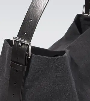 LEMAIRE Leather-trimmed Canvas Tote
