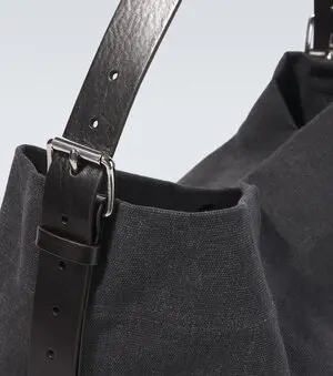 LEMAIRE Canvas Tote Bag With Leather Trim