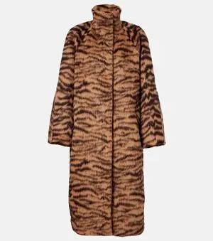 Alaïa Wool-blend Jacquard Coat - Brown