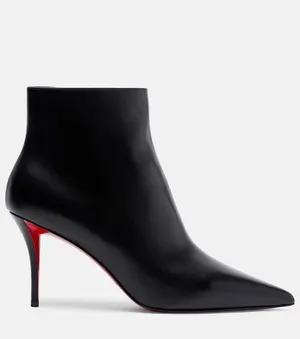 CHRISTIAN LOUBOUTIN Miss Z 80 Leather Ankle Boots