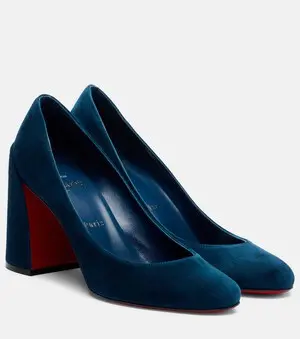 CHRISTIAN LOUBOUTIN Miss Sab Suede Pumps - Blue