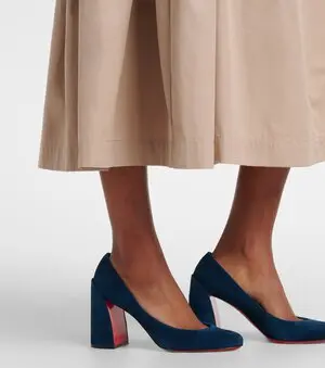 CHRISTIAN LOUBOUTIN Miss Sab Suede Pumps - Blue