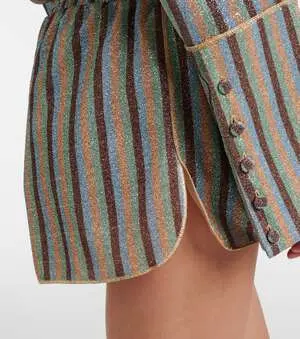 Oseree Lumière Striped Shorts