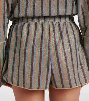 Oseree Lumière Striped Shorts