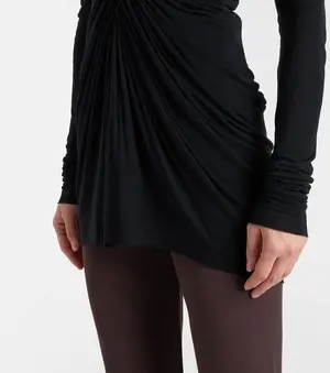 Rick Owens Gathered Minidress - Black
