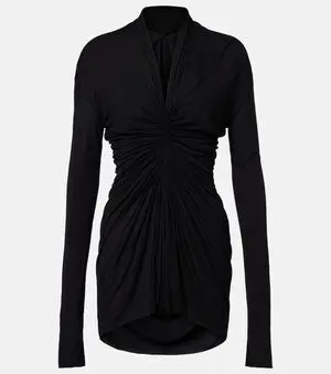 Rick Owens Gathered Minidress - Black