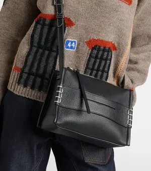 JW Anderson Loafer Small Leather Crossbody Bag - Black