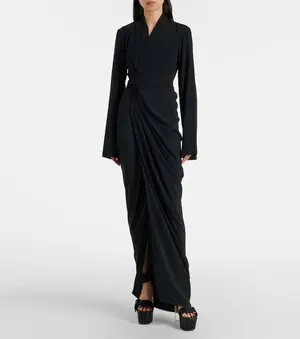 Rick Owens Belted Wrap Dress - Black