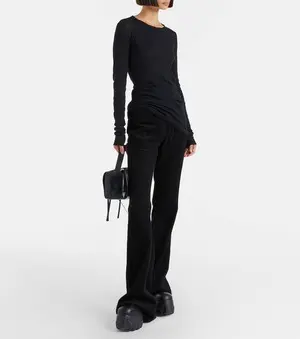 Rick Owens Cotton Jersey Top - Black