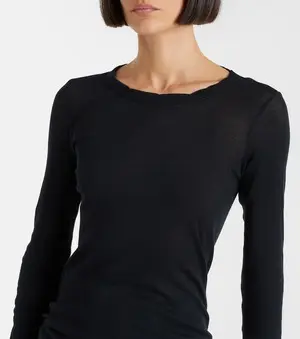 Rick Owens Cotton Jersey Top - Black