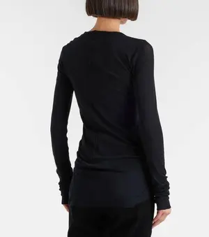 Rick Owens Cotton Jersey Top - Black