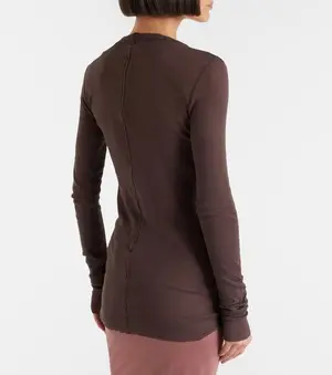 Rick Owens Cotton Jersey Top - Brown