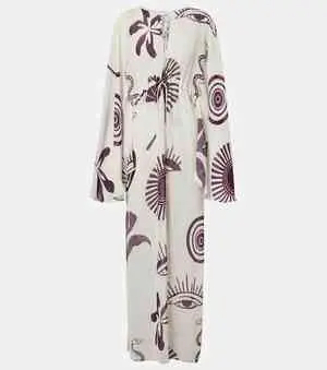 CALA DE LA CRUZ Printed Maxi Dress