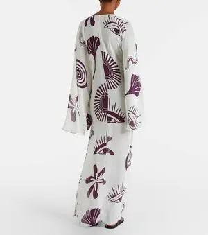 CALA DE LA CRUZ Printed Maxi Dress