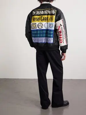 NEIGHBORHOOD Appliquéd Padded Twill Bomber Jacket
