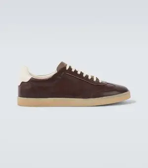 Brunello Cucinelli Leather Lace Up Sneakers - Brown