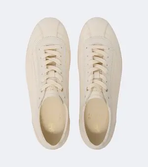 Brunello Cucinelli Leather Lace Up Sneakers - White