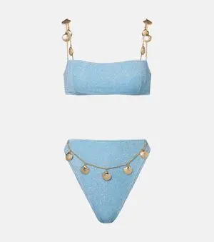 Oseree Lumière Embellished Bikini - Blue