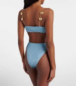 Oseree Lumière Embellished Bikini - Blue