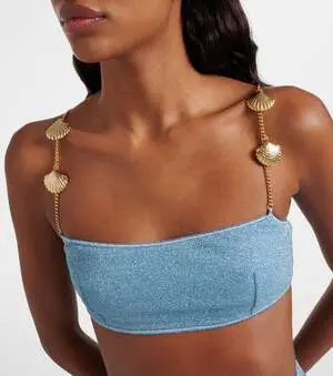 Oseree Lumière Embellished Bikini - Blue