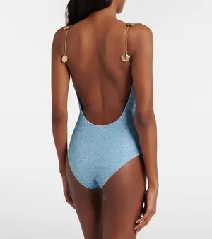 Oseree Lumière Embellished Swimsuit - Blue